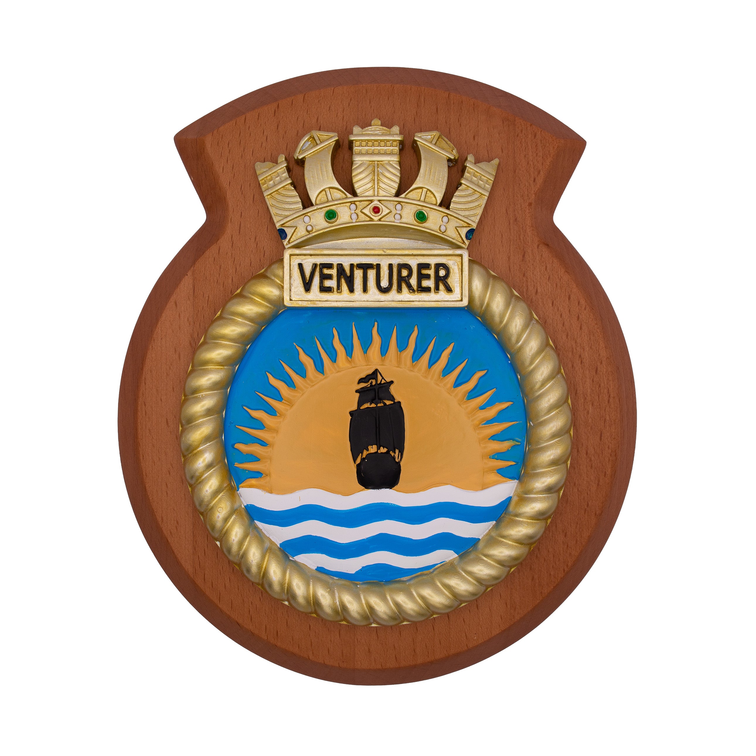 HMS VENTURER Unit Crest / Plaque / Badge