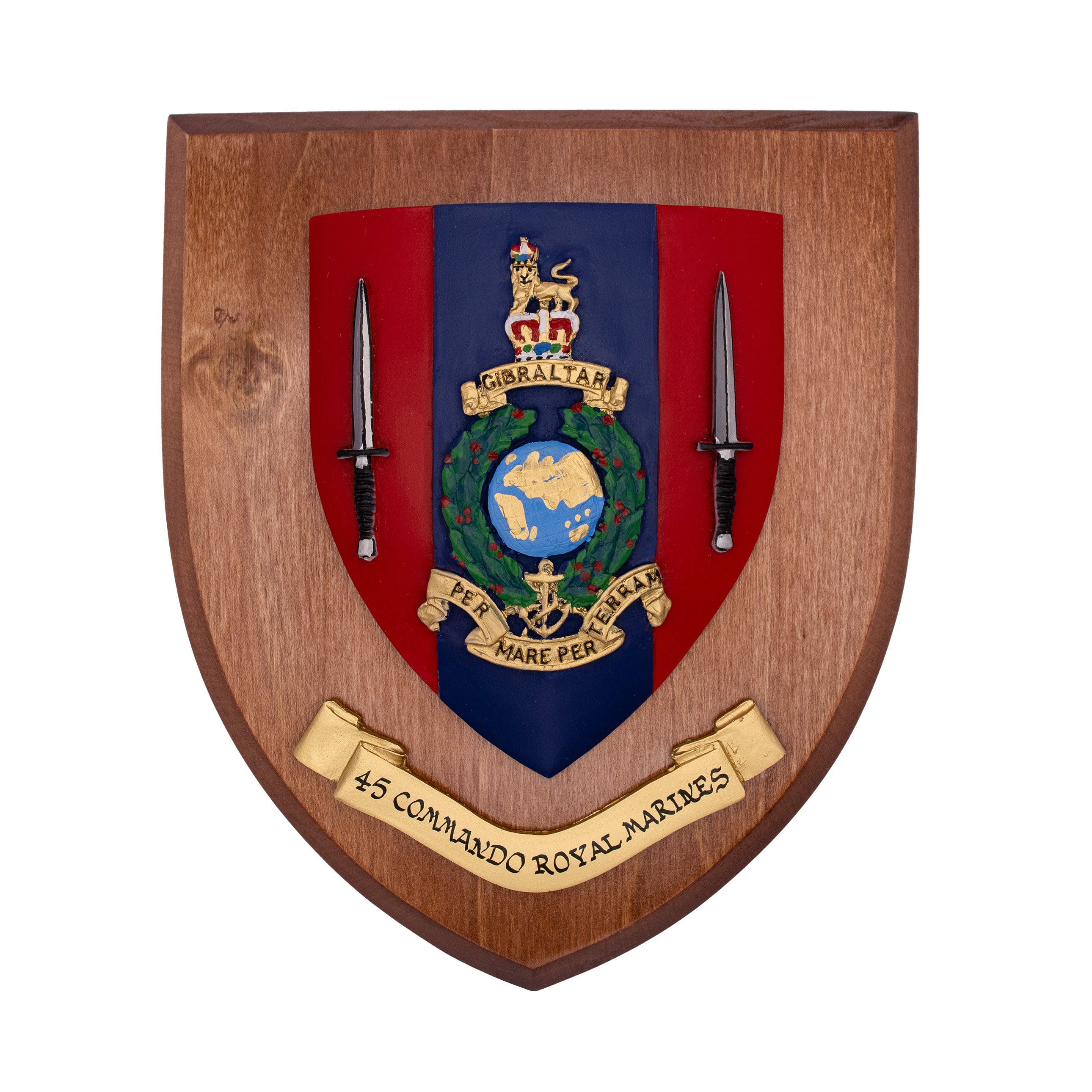 45 COMMANDO ROYAL MARINES Unit Crest / Plaque / Badge