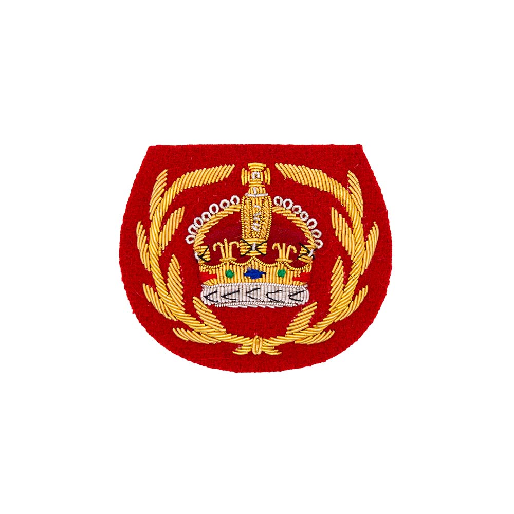 Kings Crown Warrant Officer Class 2 (WO2) Crown and Wreath Rank Badge