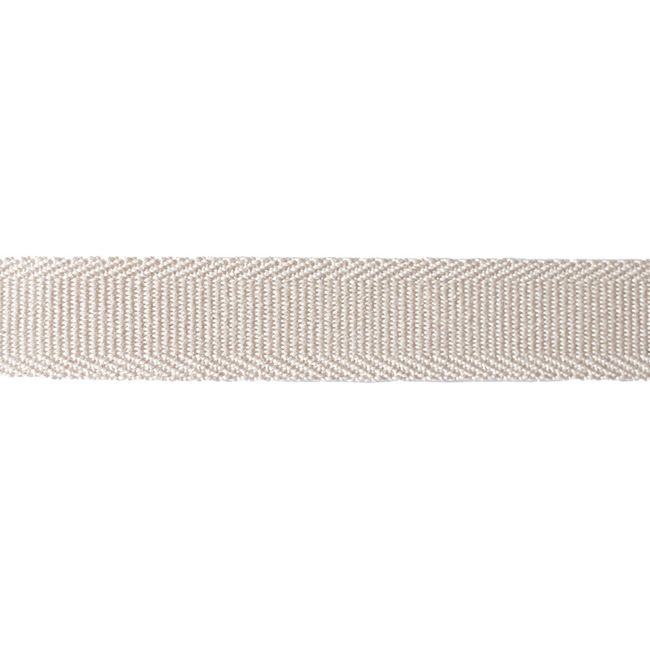 25mm Natural Plain Weave Cotton Webbing With Ribbed Edge