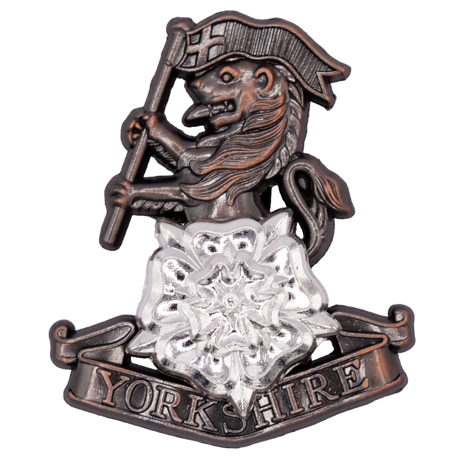 The Yorkshire Regiment (YORK R) All Ranks Insignia Cap Badge