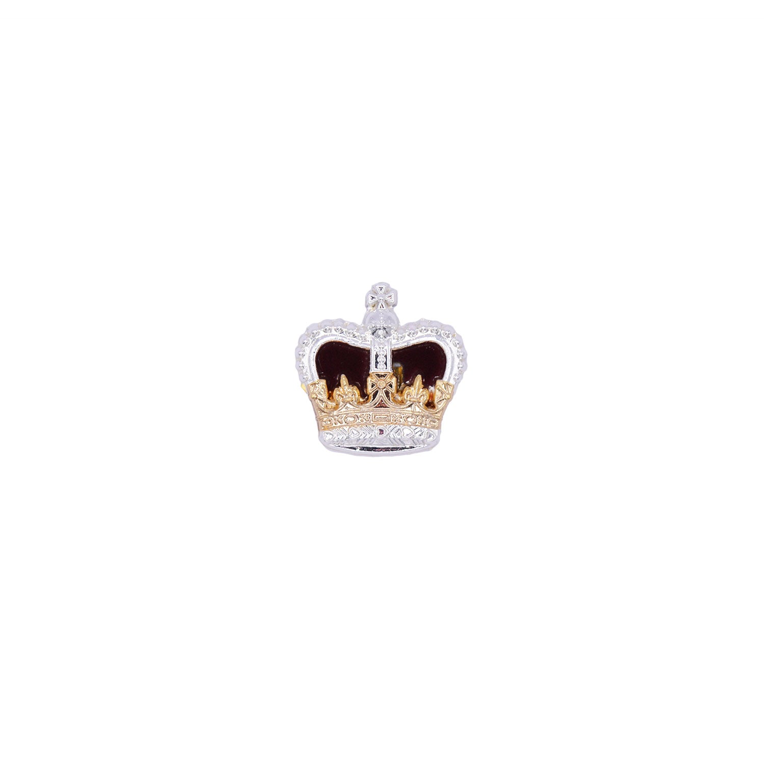 Small Crown Metal Shoulder Strap Badge