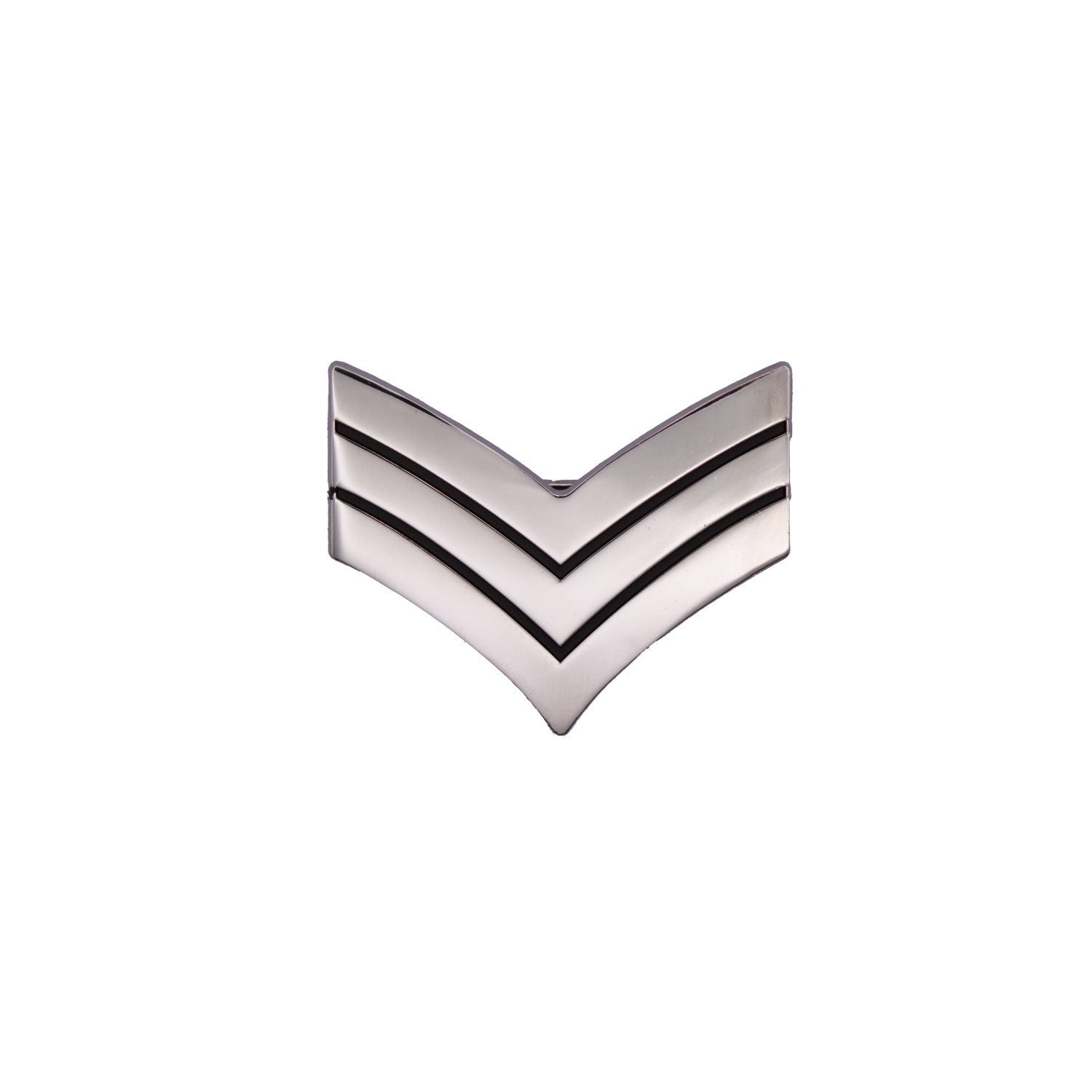 Insignia Rank Stripe Service 3 Bar Metal Badge