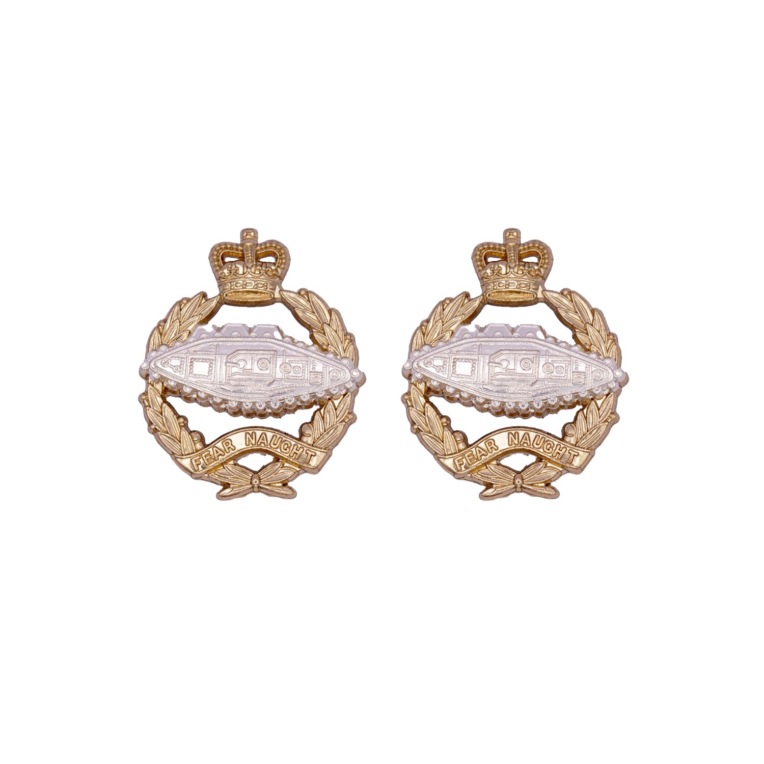 The Royal Tank Regiment Officers Collar Badges