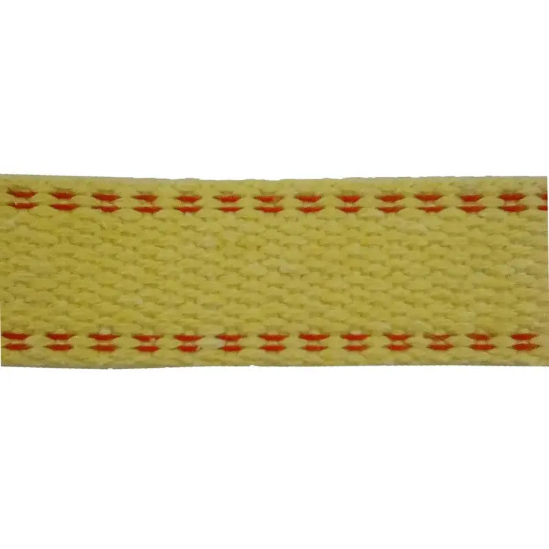 Para Aramid Double Plain Weave Yellow Webbing with Red Stripe