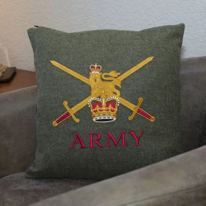 Genuine British Army Embroidered Military Cushion · Wyedean