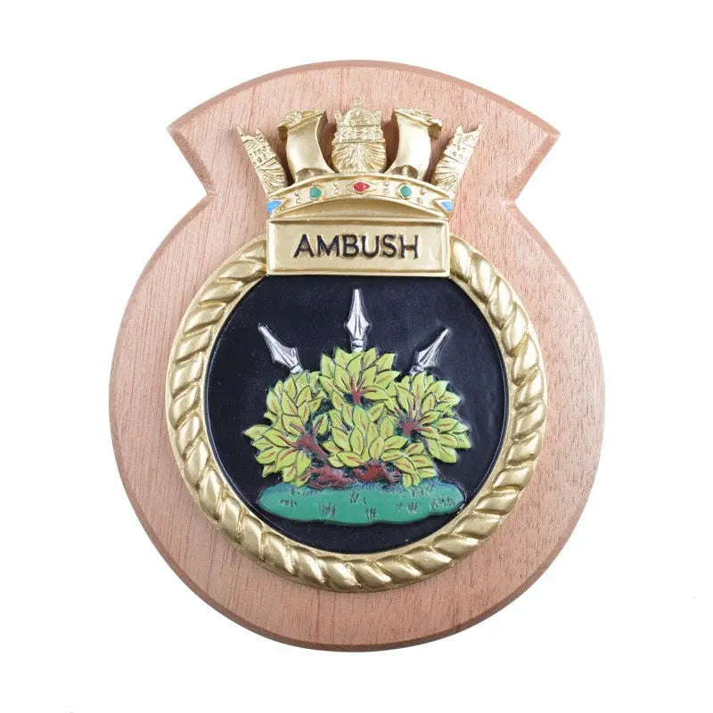 Genuine HMS Ambush Ship Crest / Plaque · Wyedean