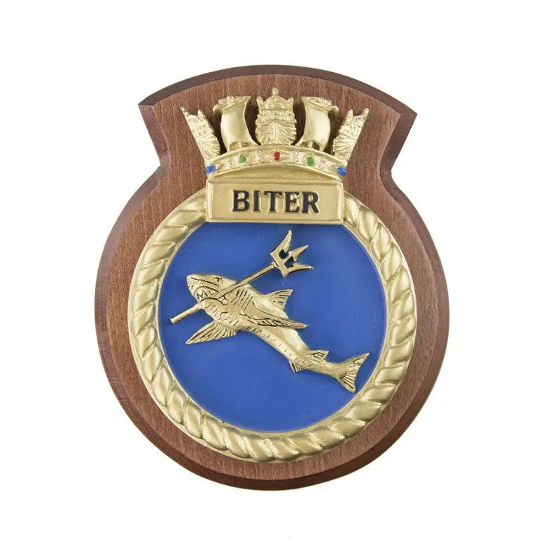 Genuine HMS Biter Ship Crest / Plaque · Wyedean