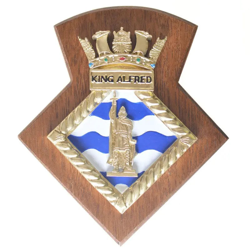 Genuine HMS King Alfred RNR Unit Crest / Plaque · Wyedean