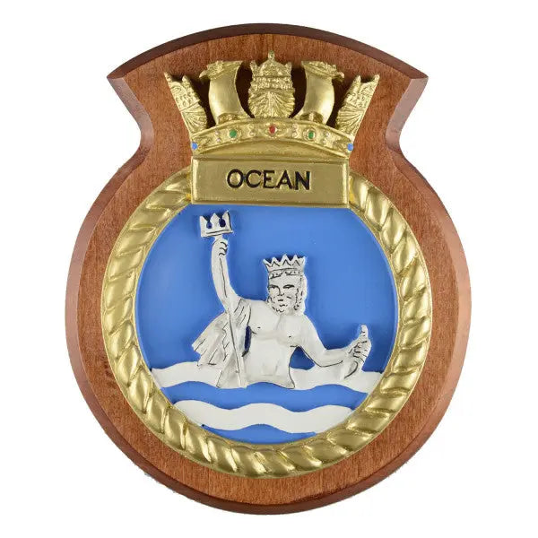 Genuine HMS Ocean Ship Plaque / Crest · Wyedean