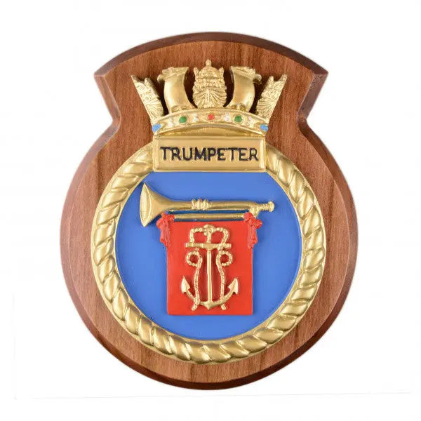 Genuine HMS Trumpeter Ship Plaque / Crest · Wyedean
