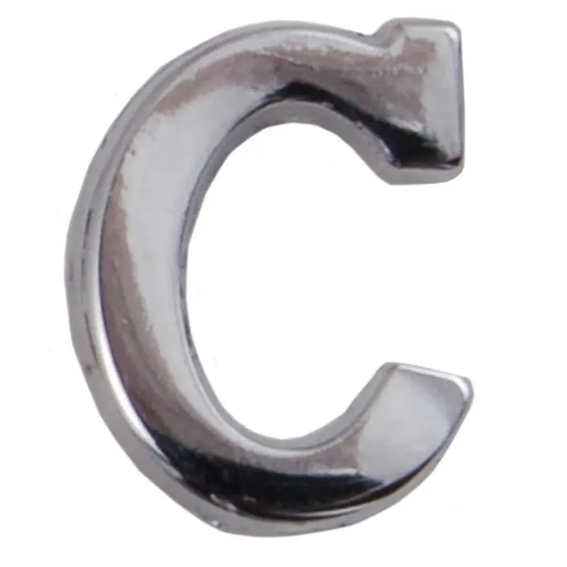 Genuine Silver Metallic Letter C With Clutch Pin · Wyedean