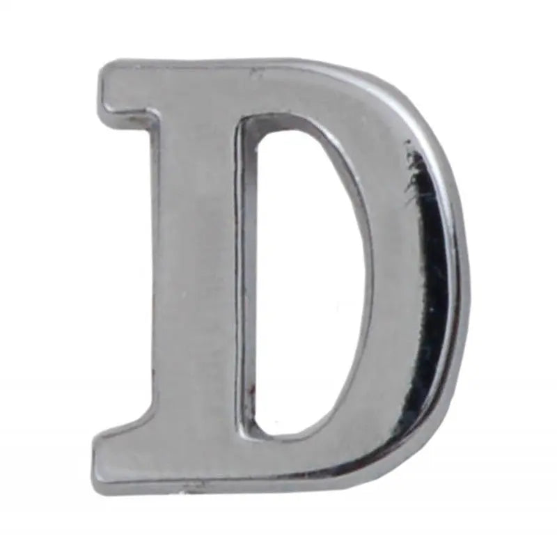 Genuine Silver Metallic Letter D With Clutch Pin · Wyedean