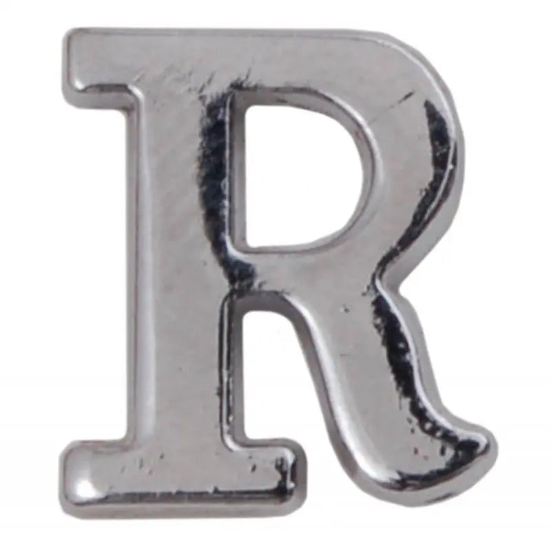 Genuine Silver Metallic Letter R With Clutch Pin · Wyedean